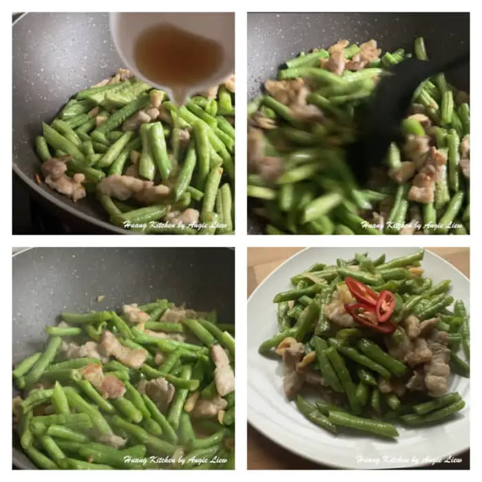Stir Fry Chinese Long Bean With Pork Belly 长豆炒五花肉 - Huang Kitchen