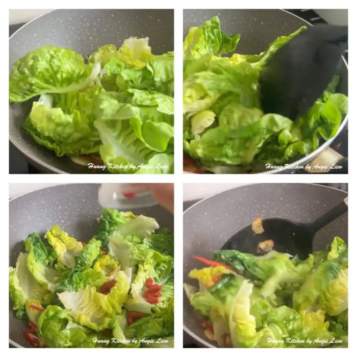 Stir Fry Chinese Lettuce With Fermented Beancurd 油麦炒腐乳 - Huang Kitchen