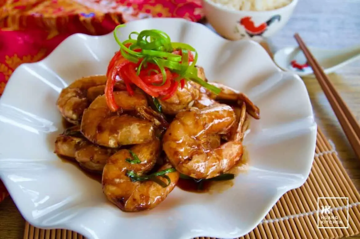Fried Prawns With Soy Sauce 豉油皇煎虾碌 Chinese Soy Sauce Prawn | Huang Kitchen