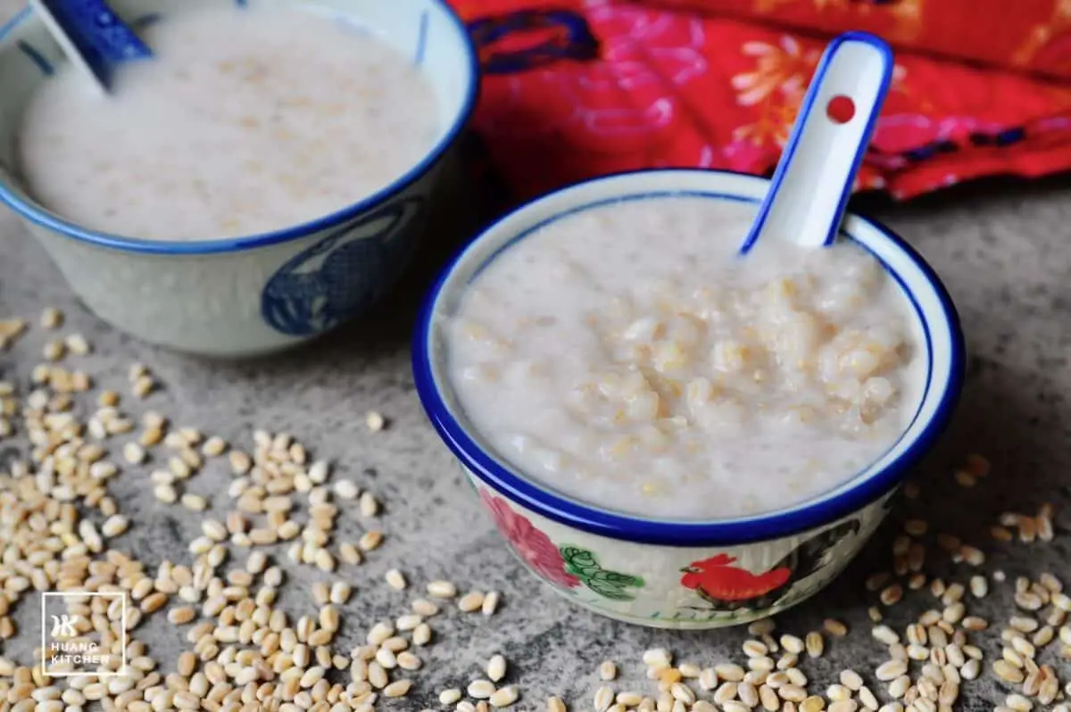 Bubur Gandum (Sweet Wheat Porridge) 麦粥糖水 - Huang Kitchen